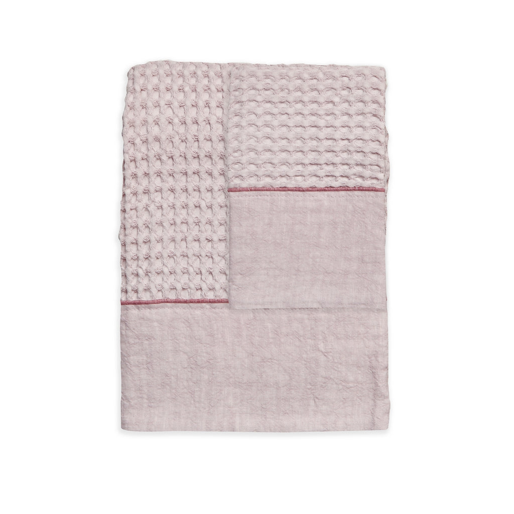 WAFFLE TOWELS WITH PUNTO PERUGIA STITCHING – Busatti - Shop